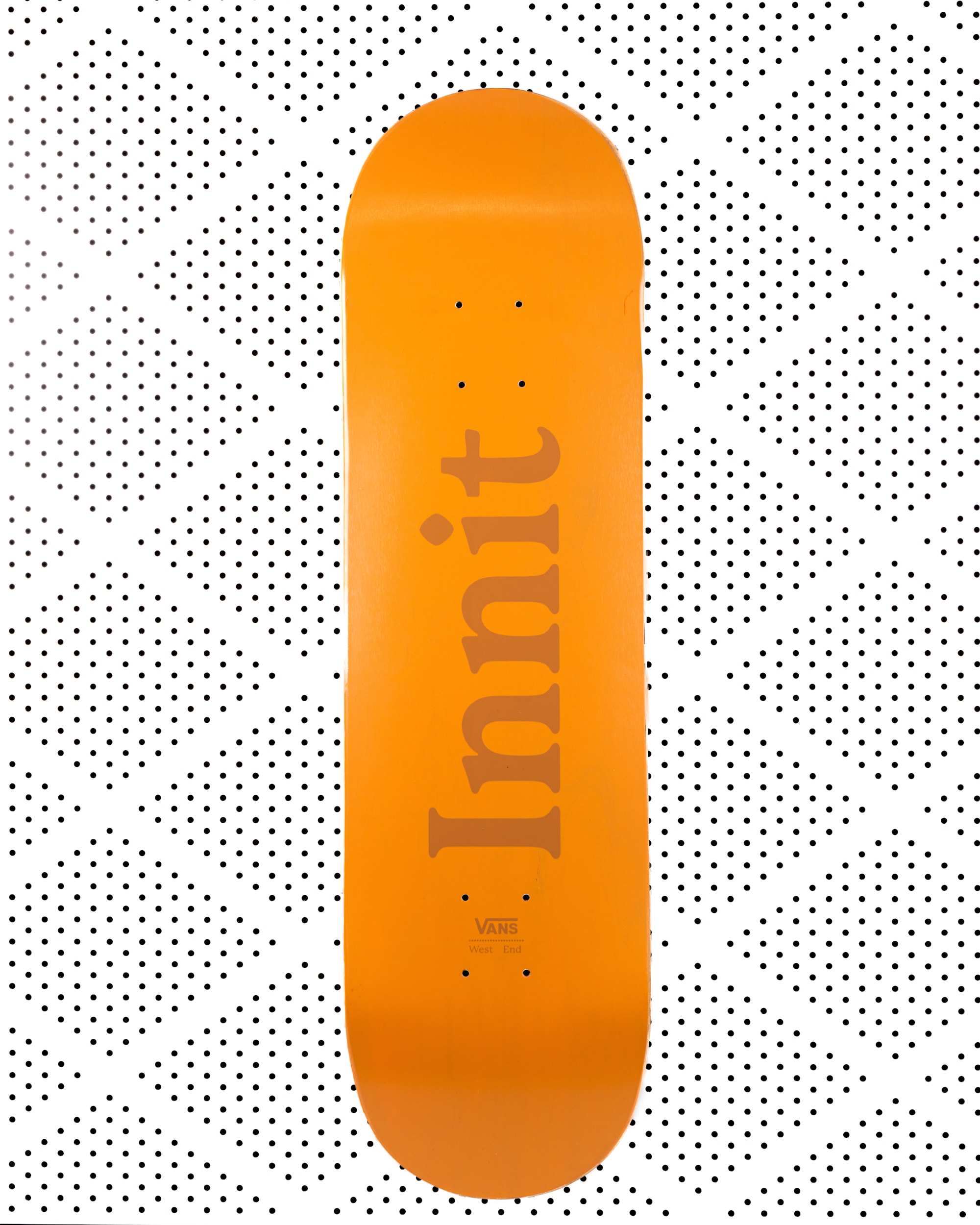 orange skateboard deck