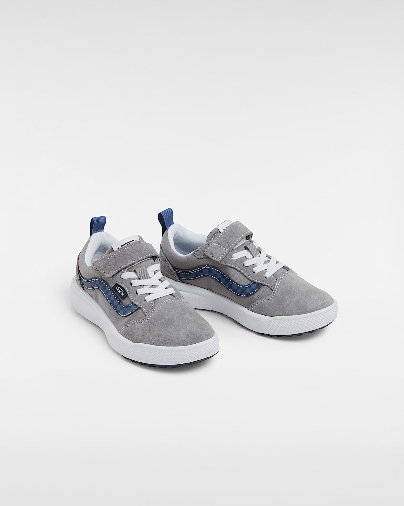 Kids UltraRange 66 Hook and Loop Shoes (4-8 Years) in Grey| Vans UK