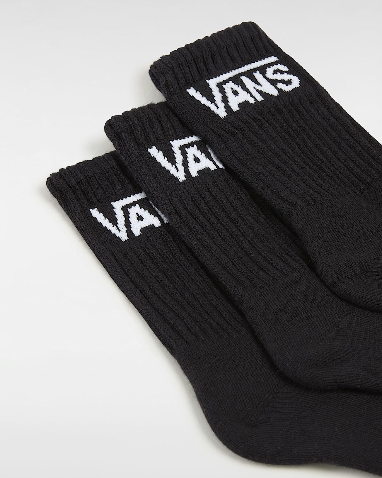 Kids Vans Crew Socks (3 pairs) in Black| Vans IE