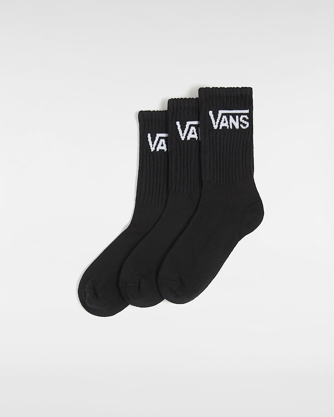 Kids Vans Crew Socks (3 pairs) in Black| Vans UK
