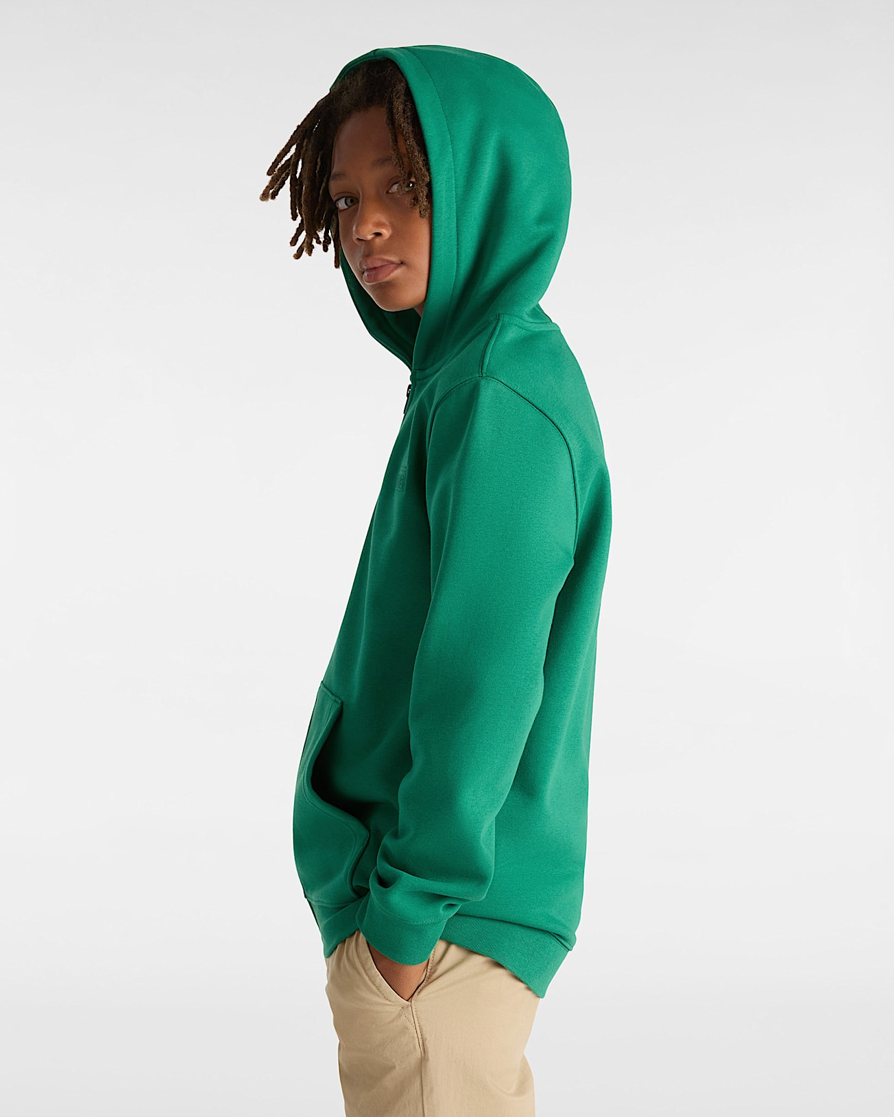 Kids Core Basics Pullover Hoodie (8-14 Years) in Green| Vans UK