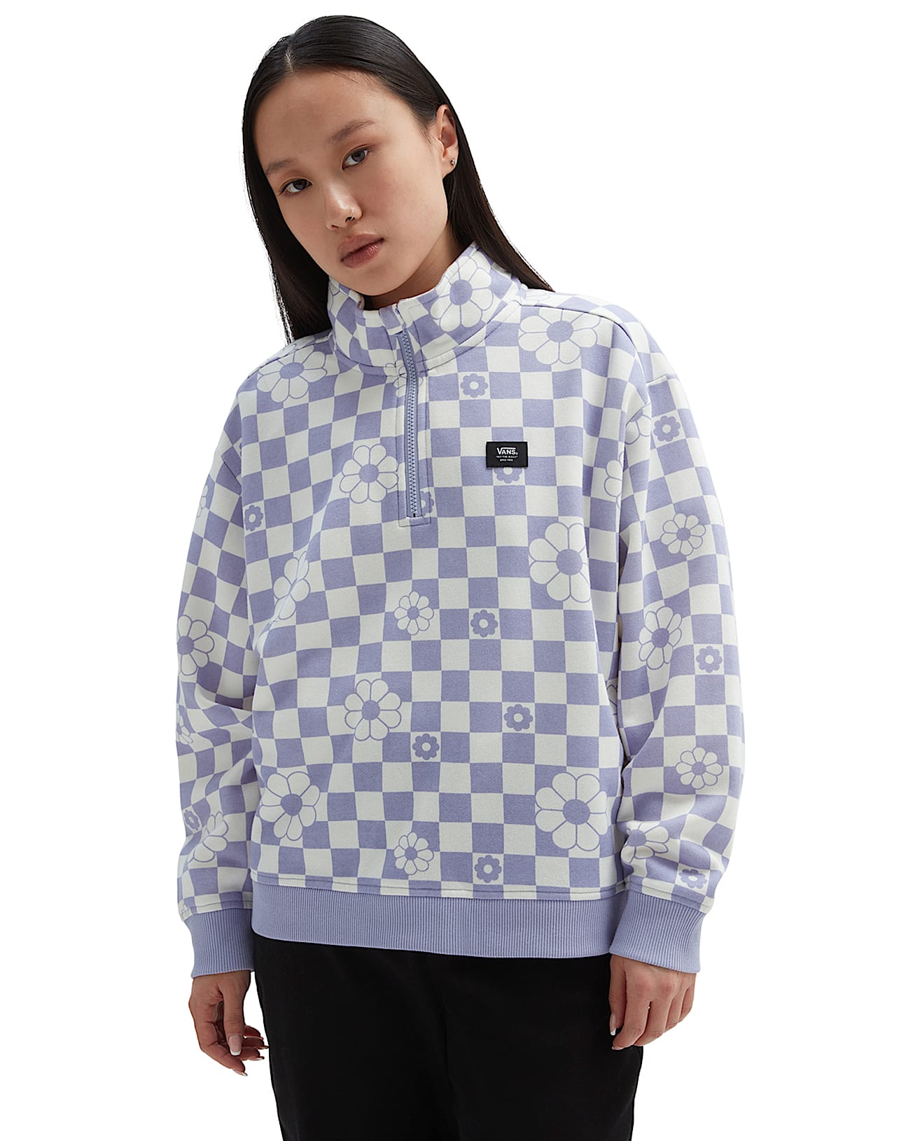 Leighton Mock Neck Sweatshirt in Purple| Vans UK