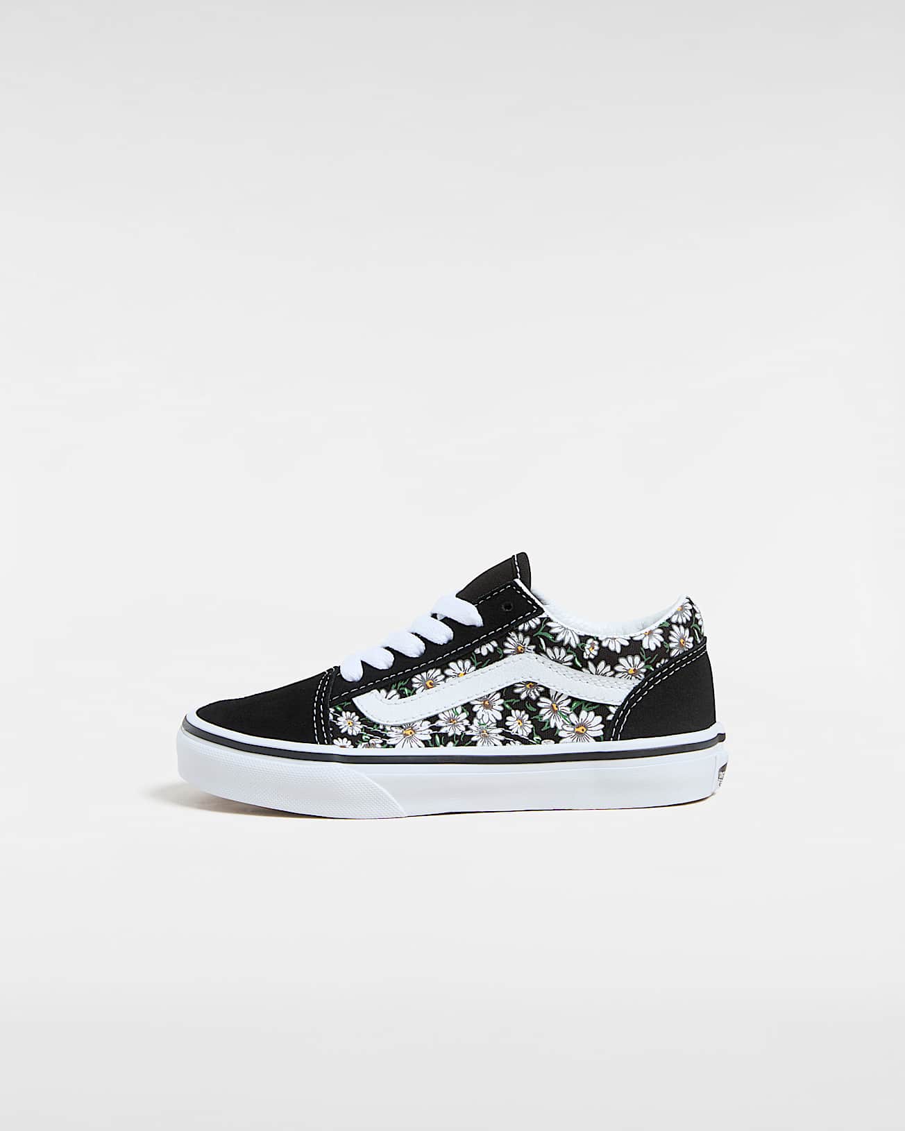 Kids Old Skool Daisies Shoes (4-8 Years) in Black| Vans UK