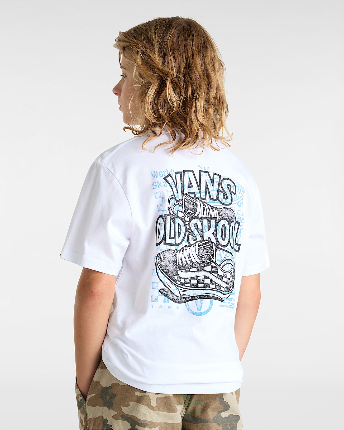 Camiseta Youth Old Skool (8–14 años) en Blanco| Vans ES
