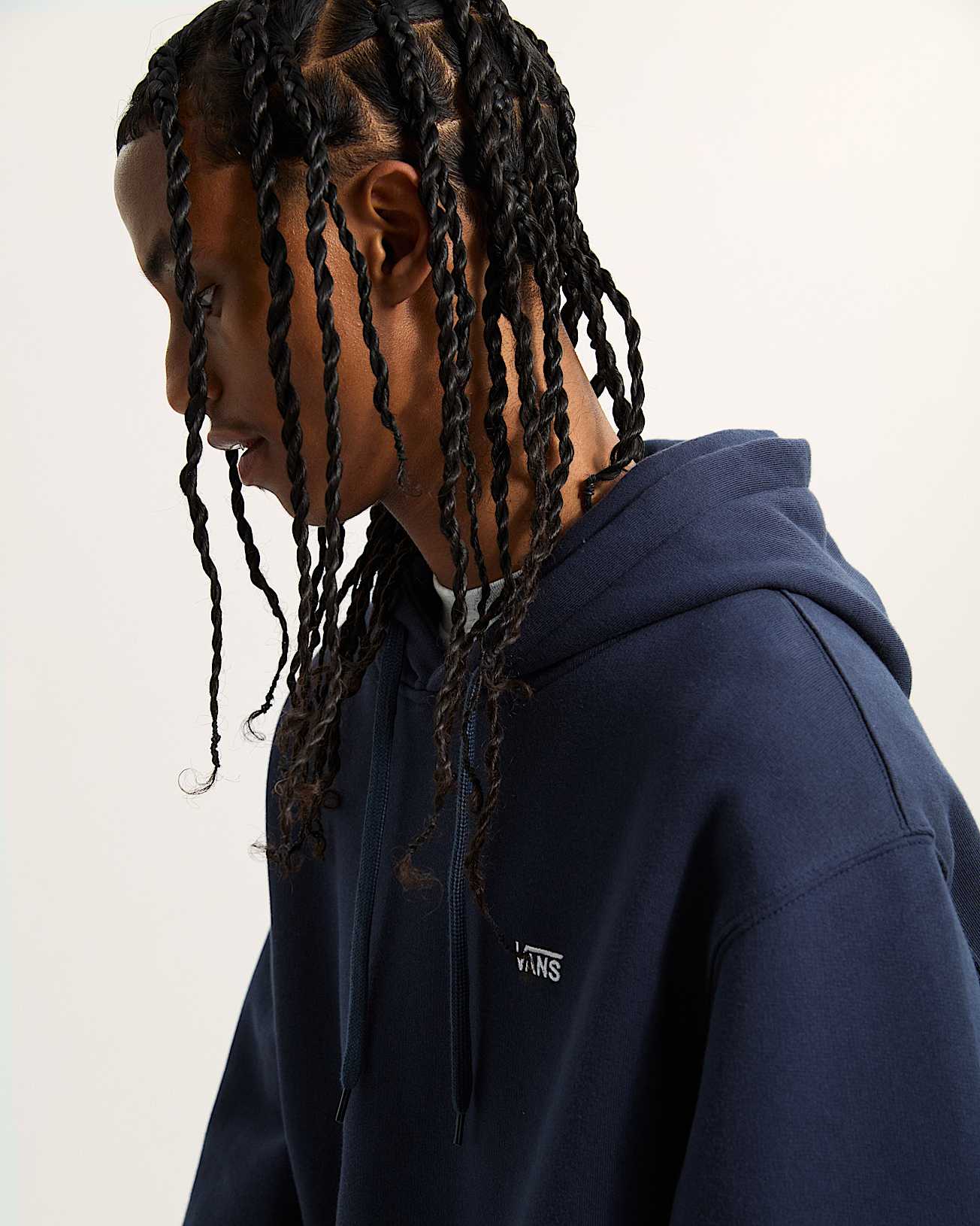 Left Chest Logo Pullover Hoodie in Blue| Vans UK