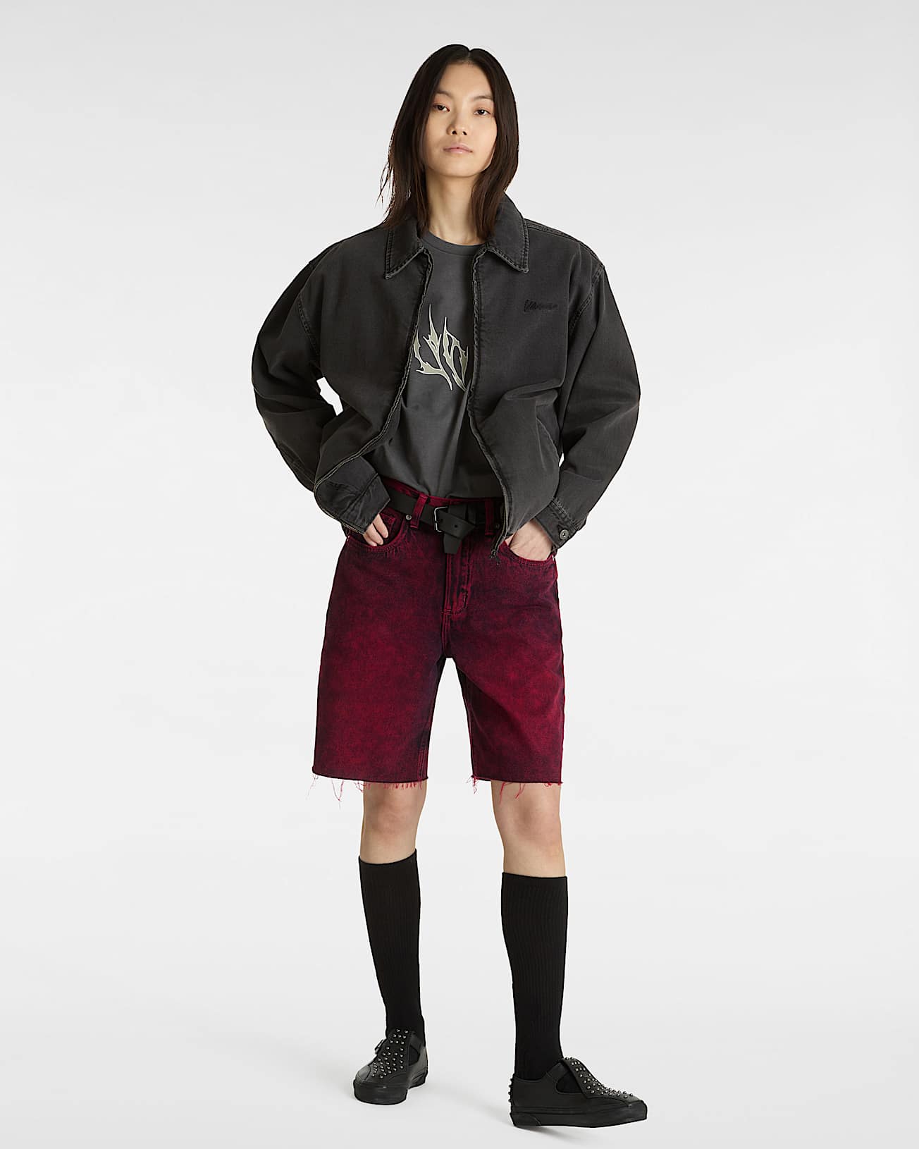 Graffiti Pitstop Denim Jacket in Black| Vans DK