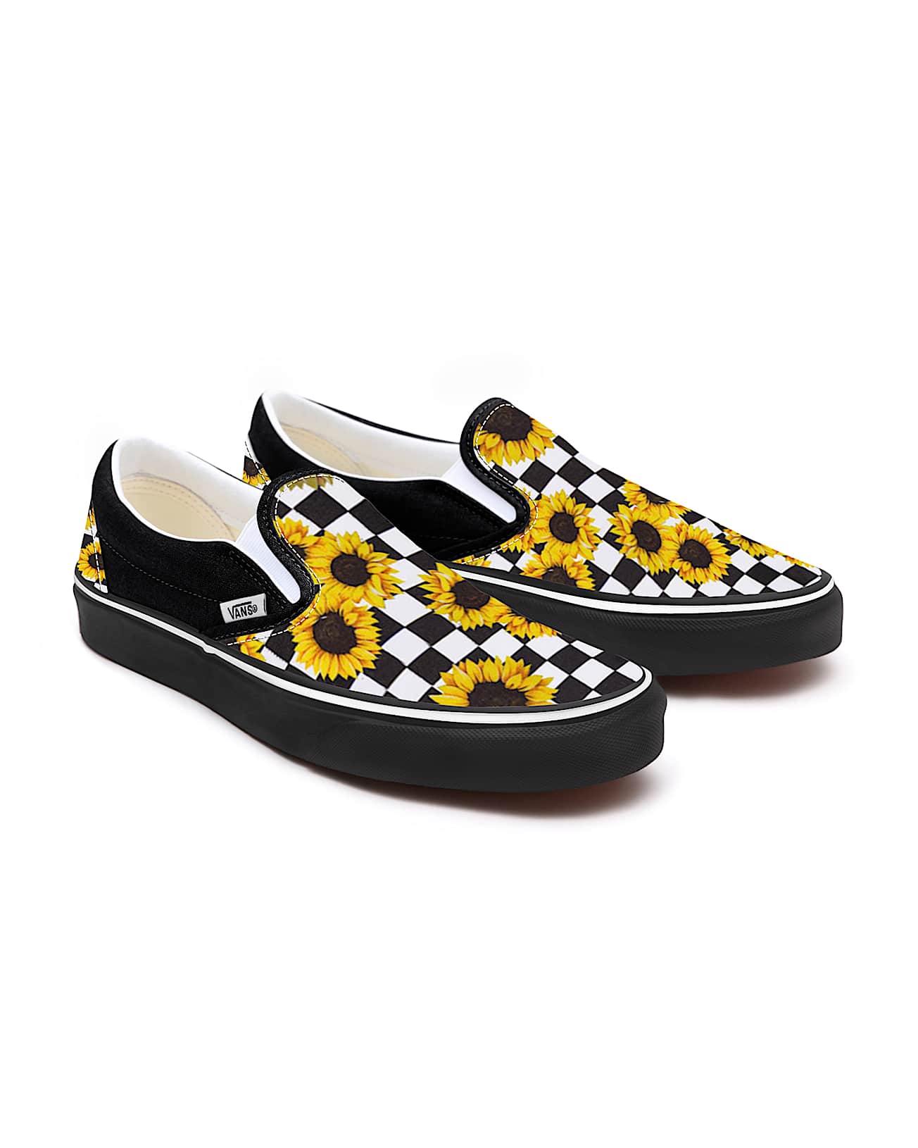 Customs Sunflowers Slip-On Wide Fit in Yellow| Vans UK