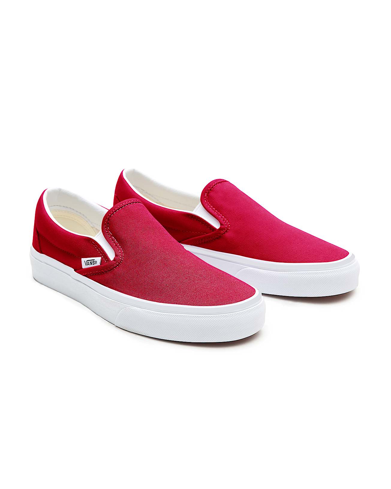 Customs Red Slip-On Wide Fit in Red| Vans UK