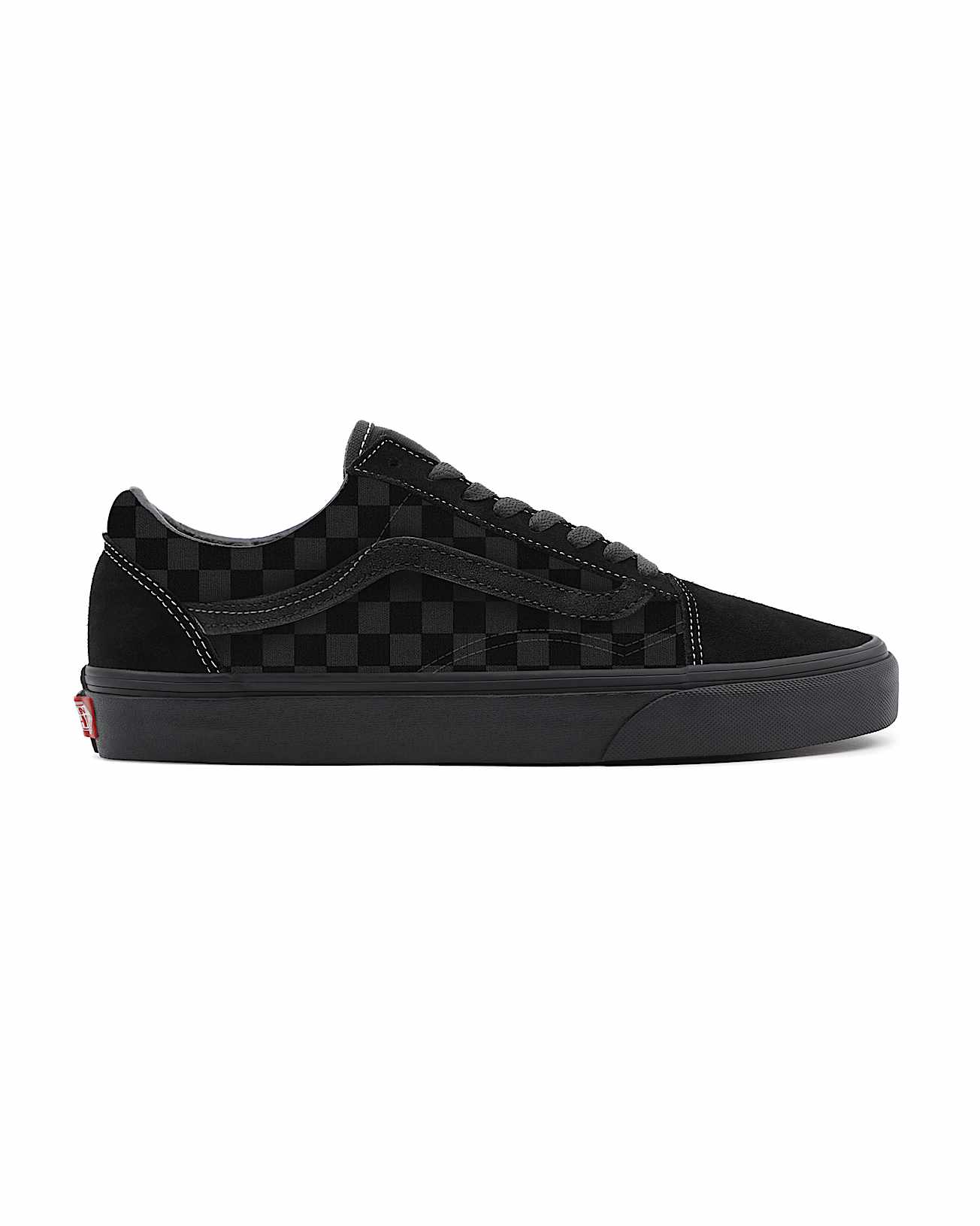 Customs Total Black Checkerboard Old Skool in Black| Vans UK