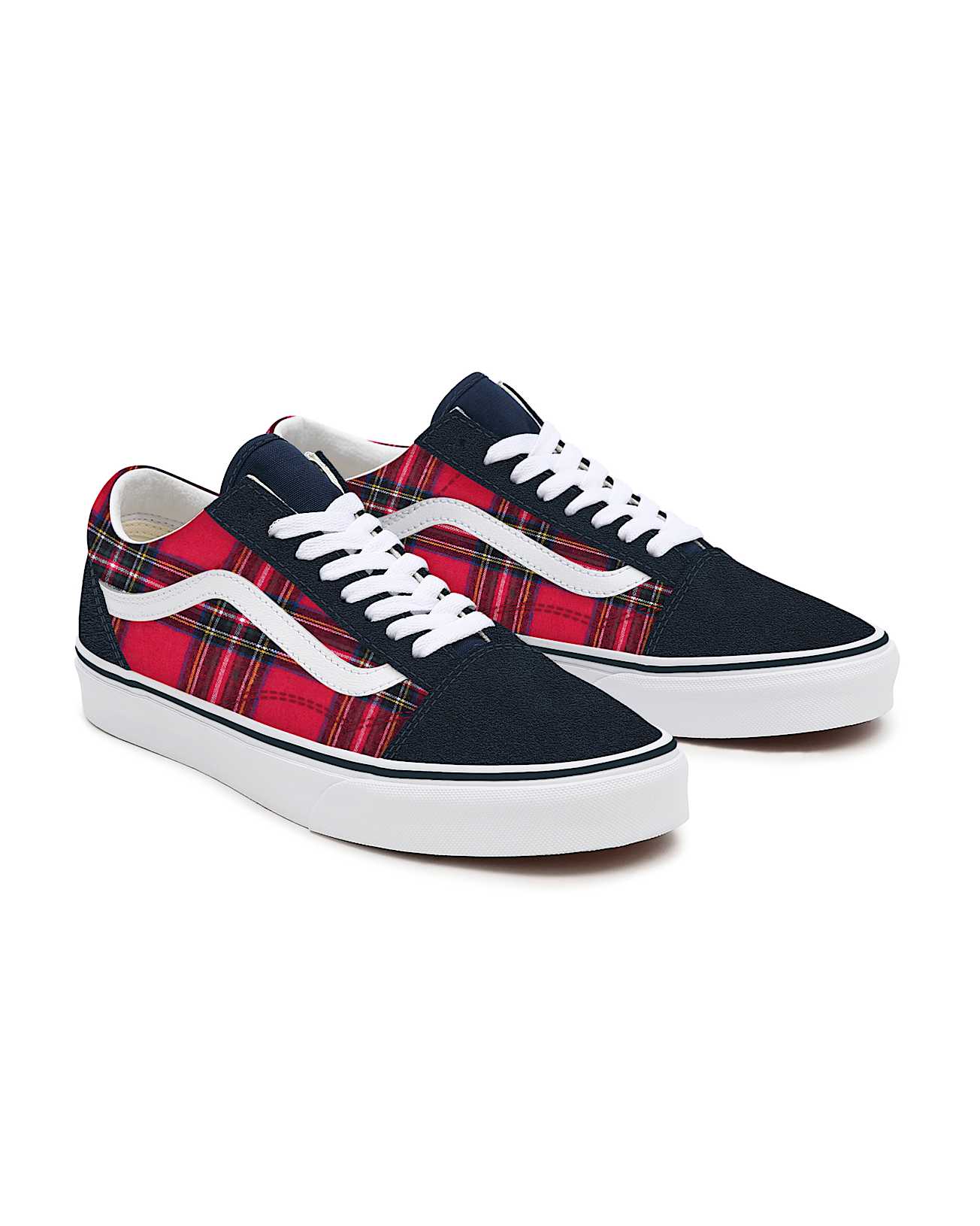 Customs Red Plaid Old Skool in Multicolour| Vans UK