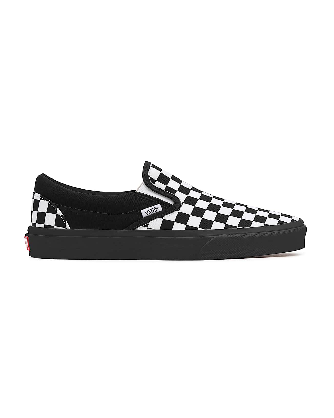 Customs Checkerboard Slip-On Wide Fit in Black| Vans UK