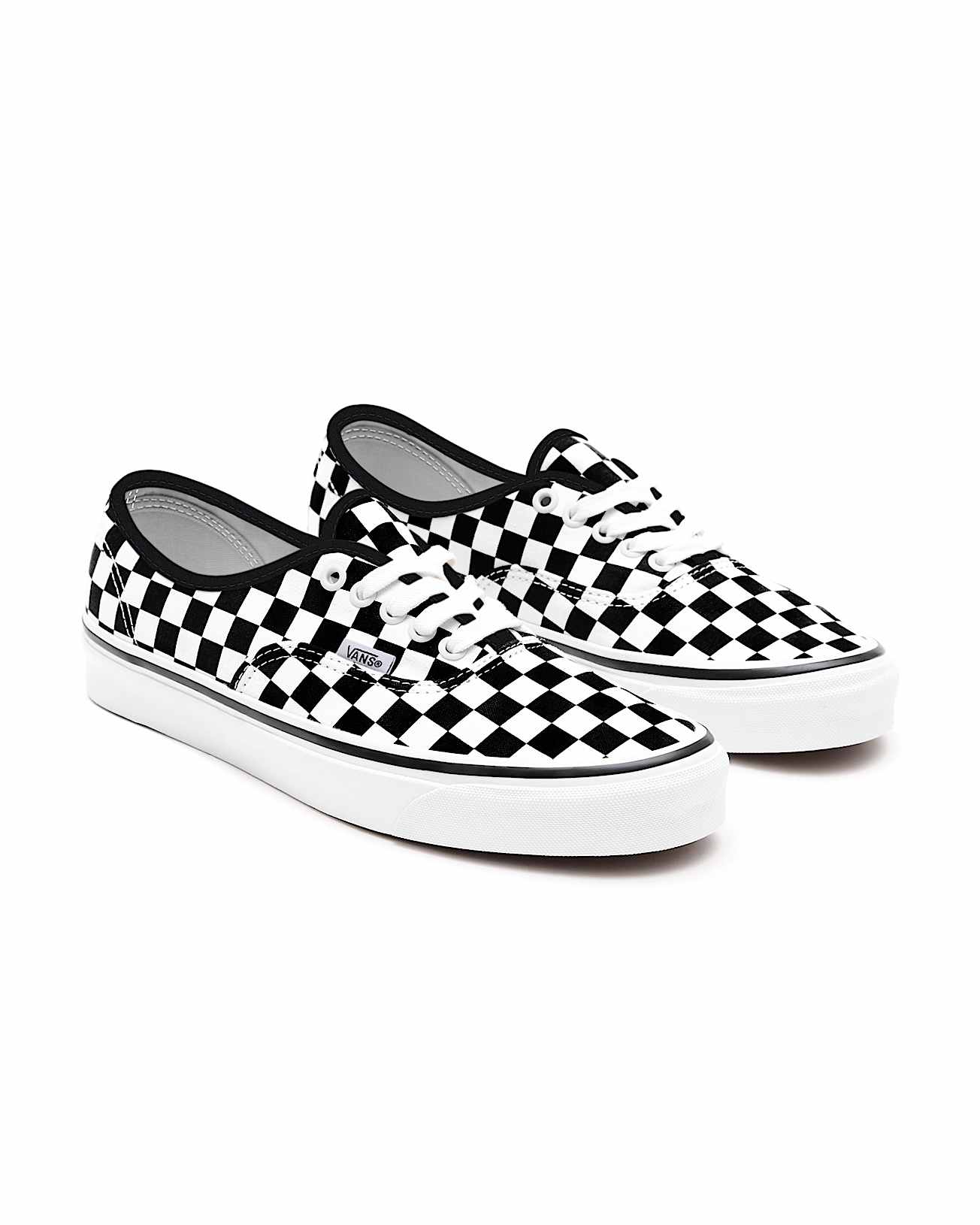 Checkerboard Authentic Personnalisées Pour les pieds larges en Blanc ...