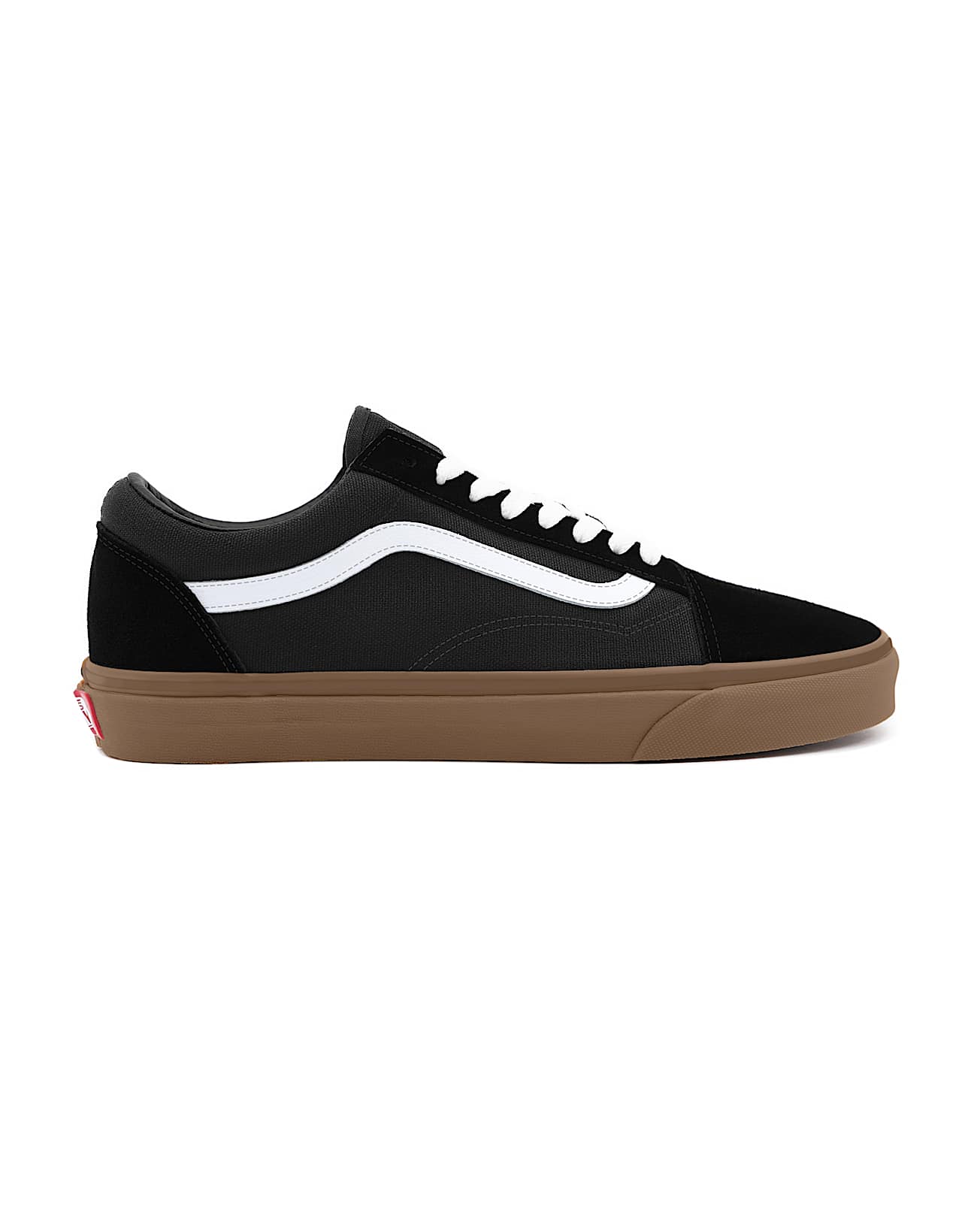 Customs Black Gum Sole Old Skool Wide Fit in Black| Vans UK