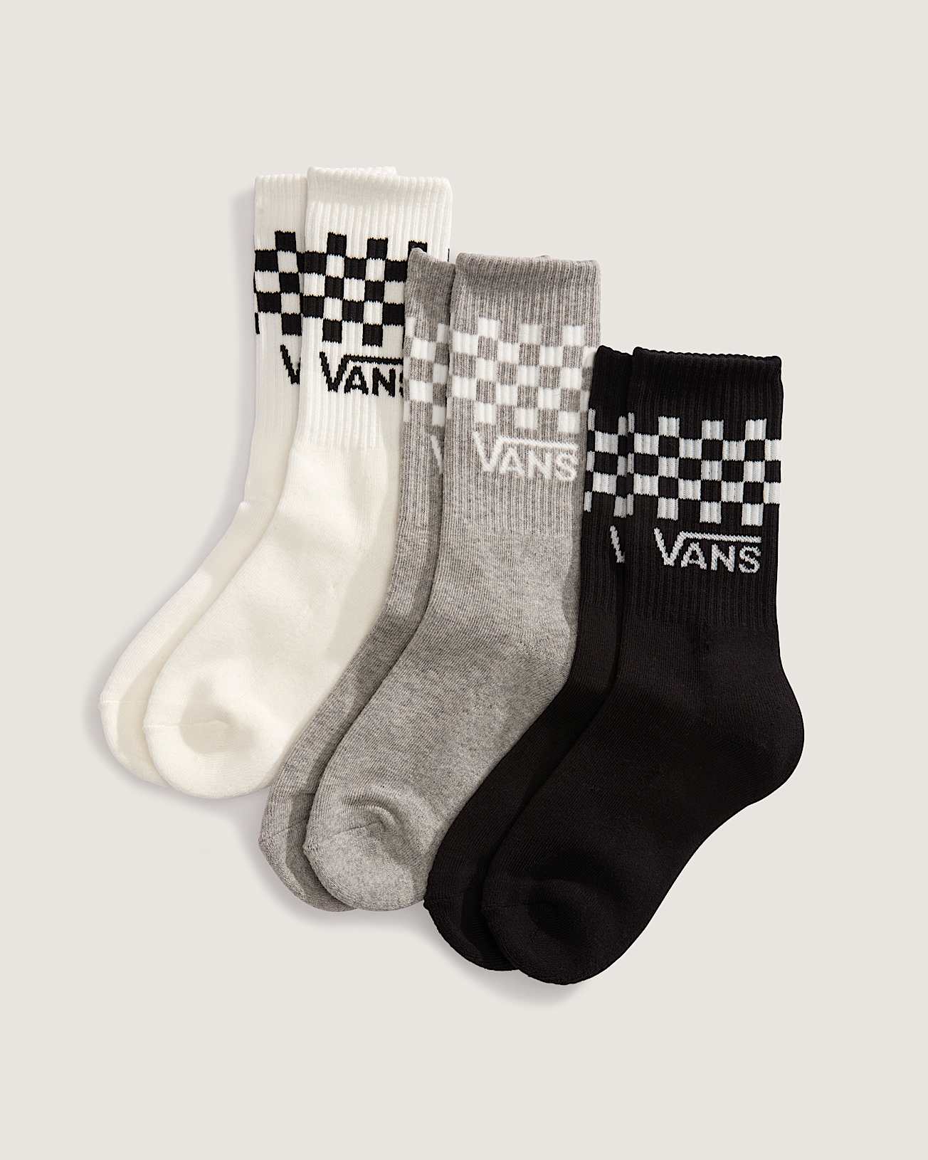 Classic Crew Sokken voor kinderen (3 paar) in Zwart| Vans BE