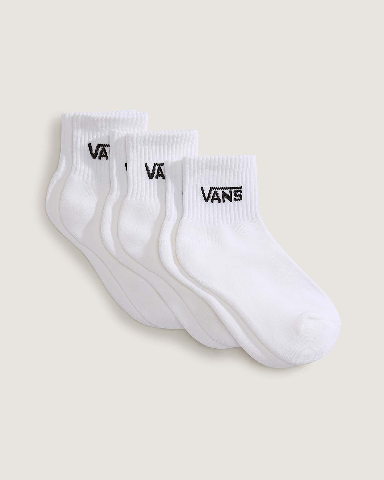 Kids Classic Half Crew Socks (3 Pairs) in White| Vans UK