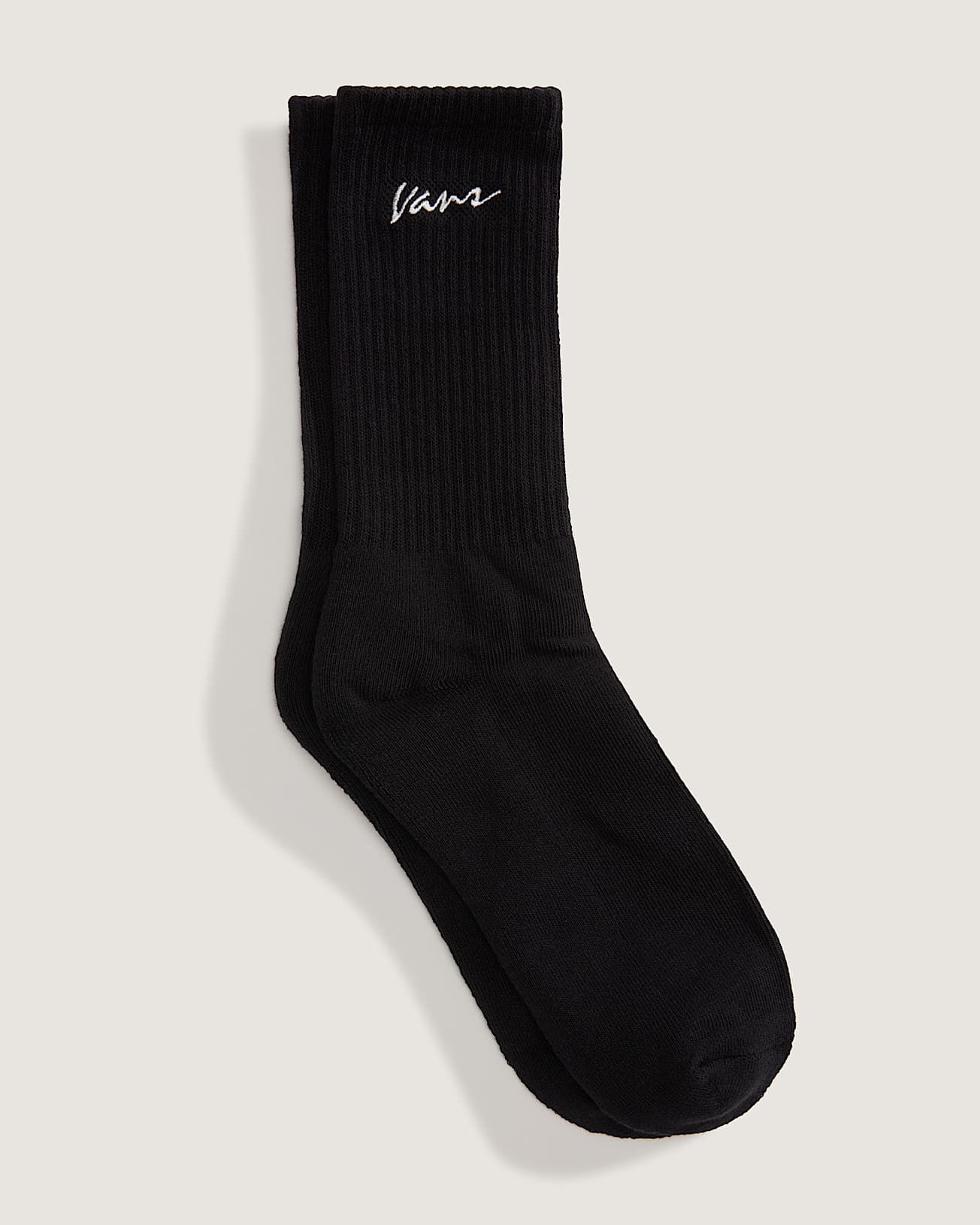 Classic Script Crew Socks (1 Pair) in Black| Vans UK