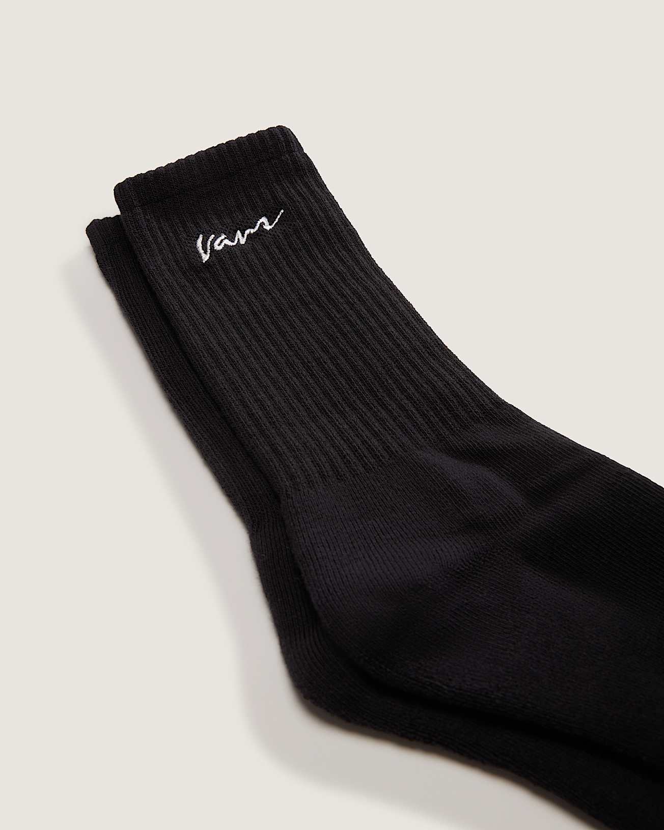 Chaussettes Classic Script Crew (1 paire) en Noir| Vans FR