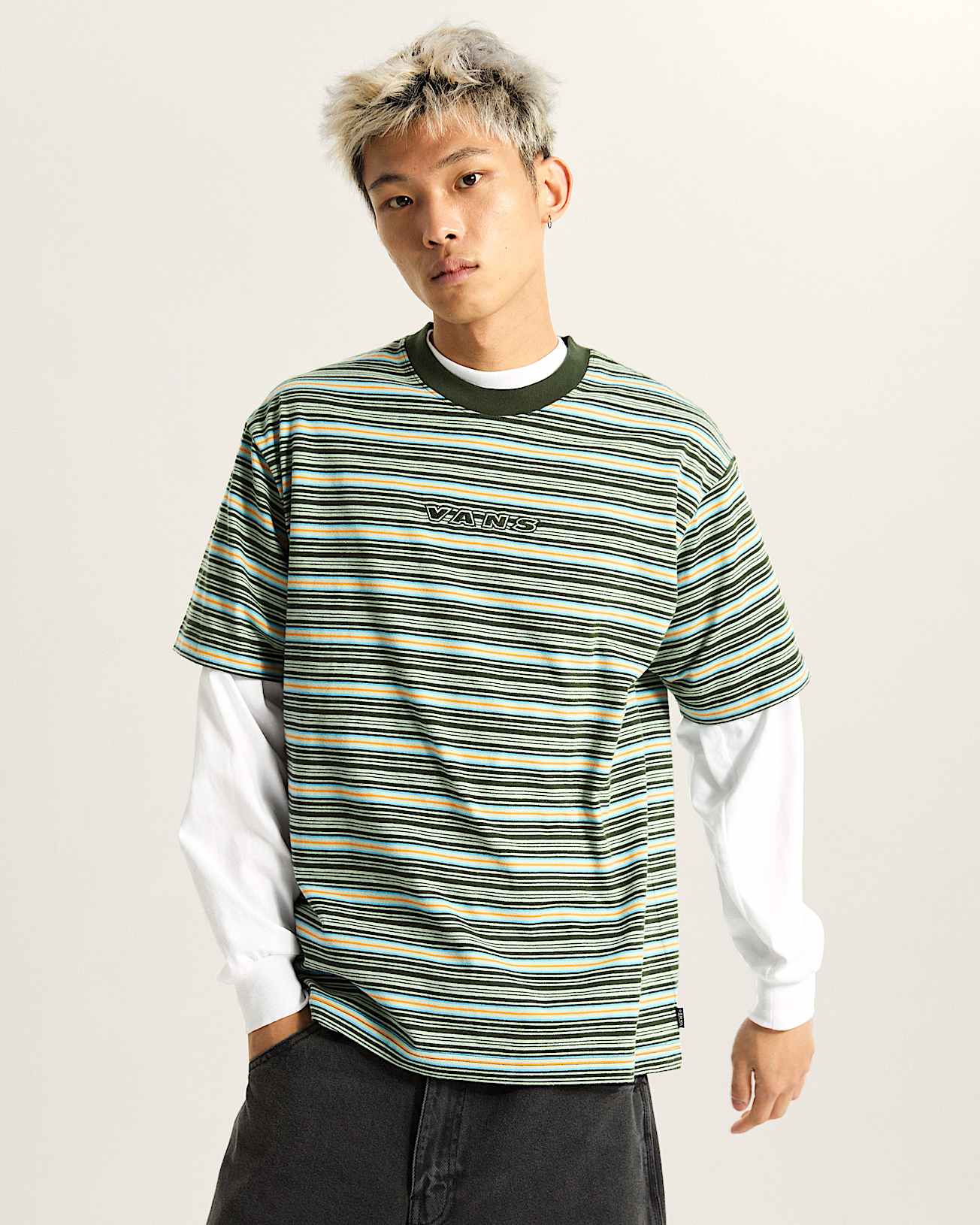 Cameron Stripe T-Shirt in Blue| Vans SE