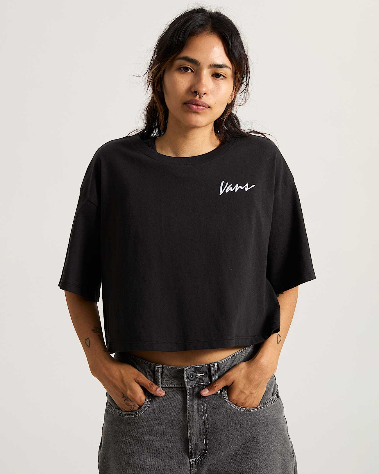 Classic Script T-Shirt in Black| Vans UK