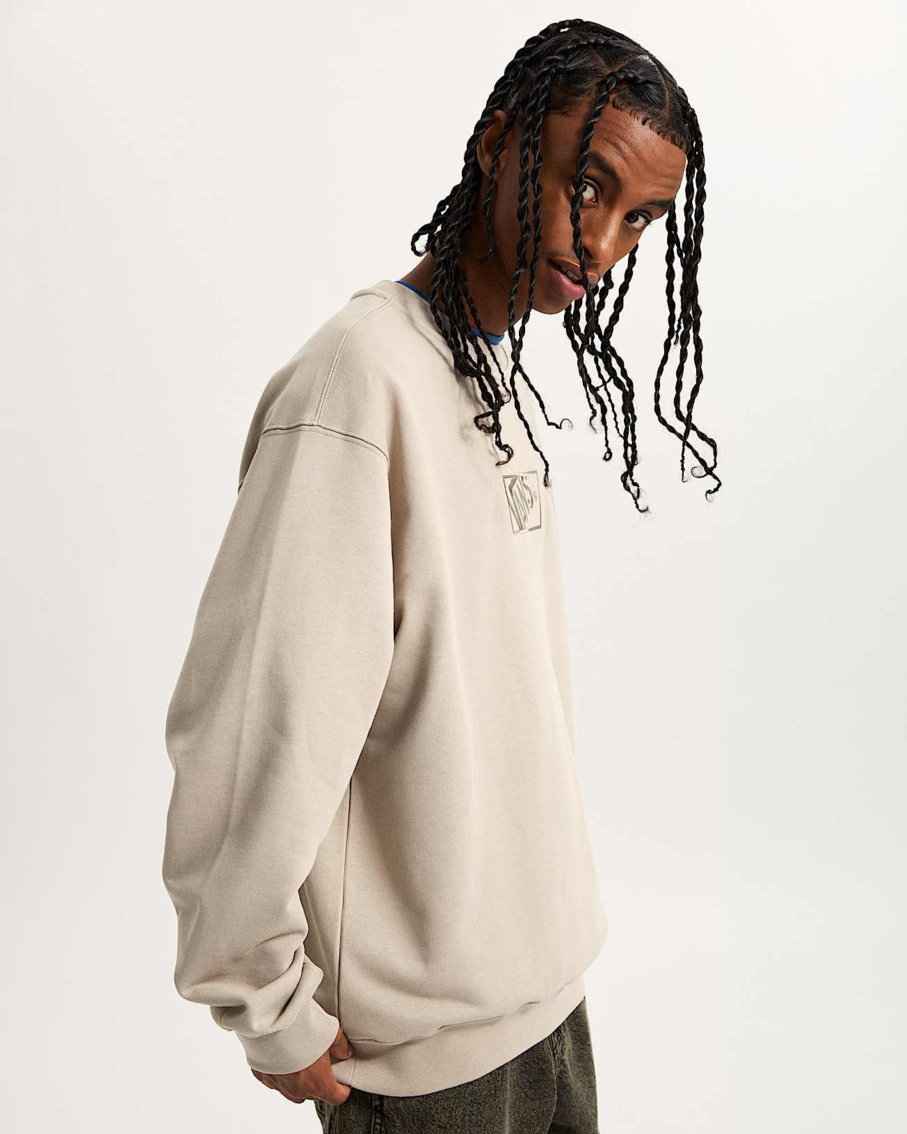 Blocked Box Crew Sweater in Beige| Vans BE