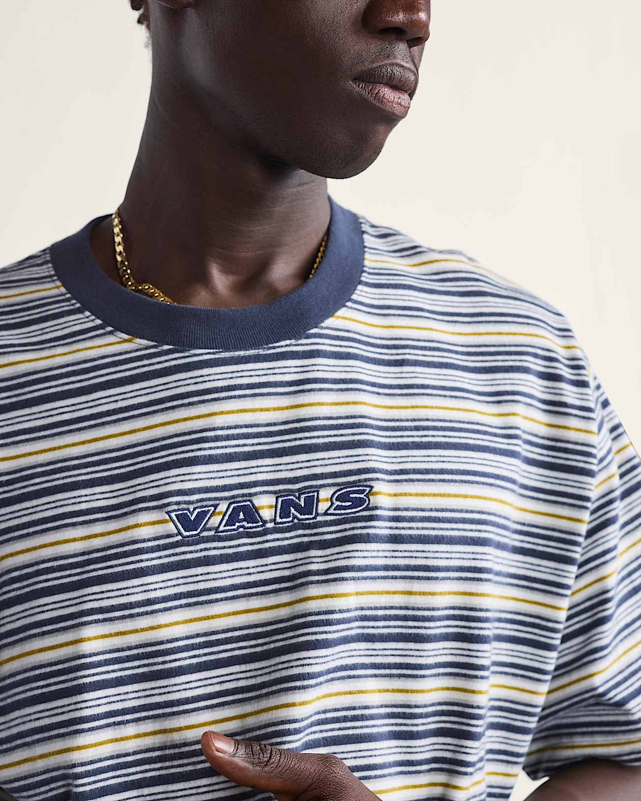Cameron Stripe T-Shirt in White| Vans IE