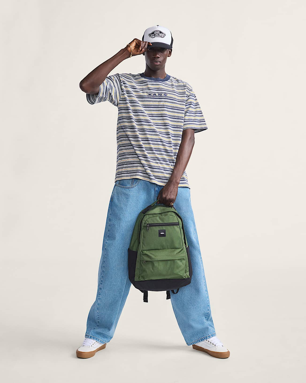 Camiseta Cameron Stripe en Blanco| Vans ES