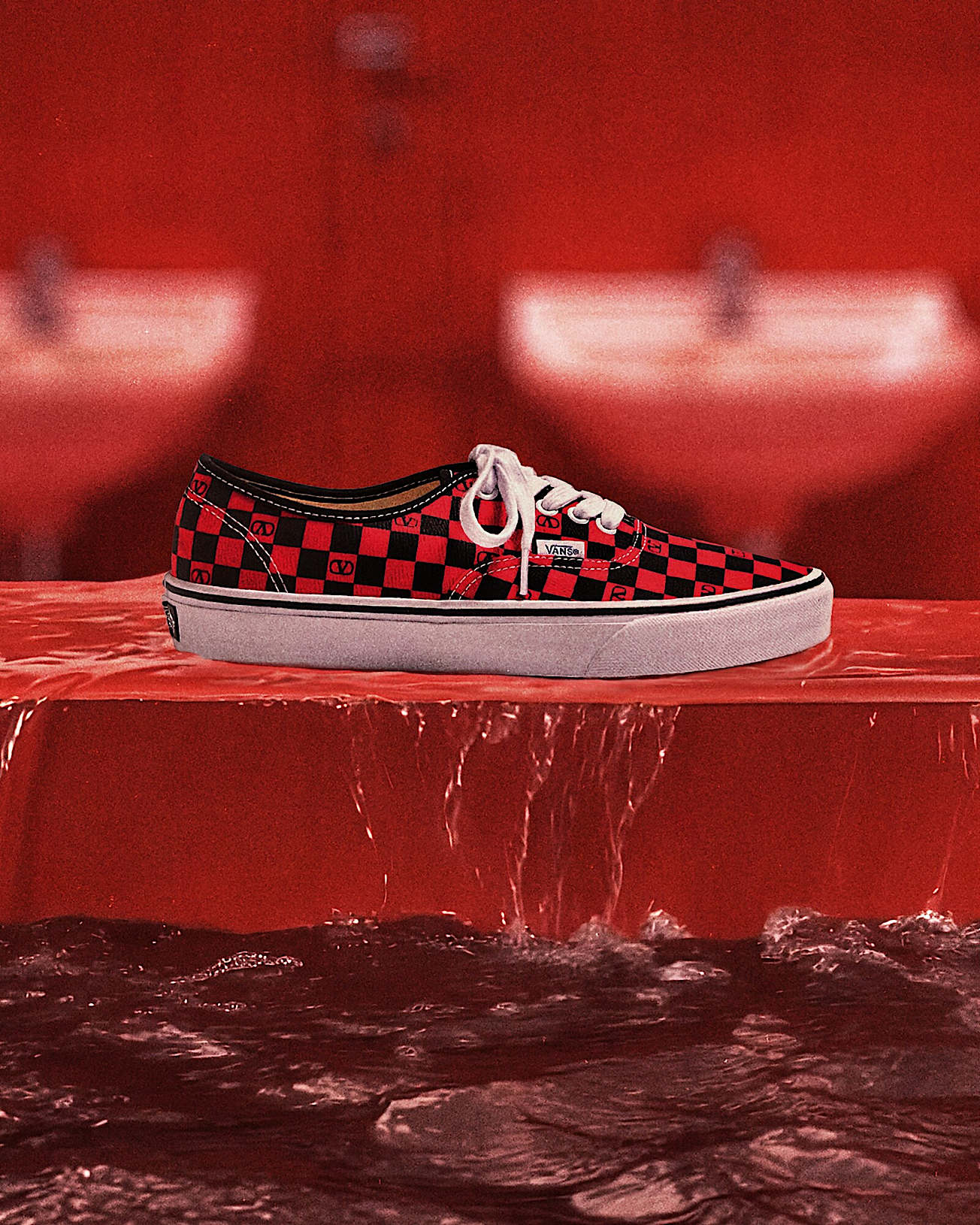 Valentino Garavani and Vans Authentic Checkerboard in Red| Vans DK