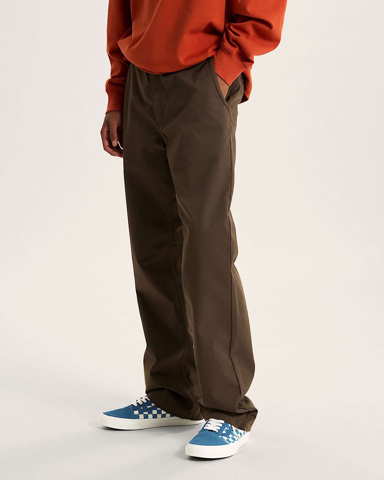 Authentic Chino Relaxed Trousers in Brown| Vans IE