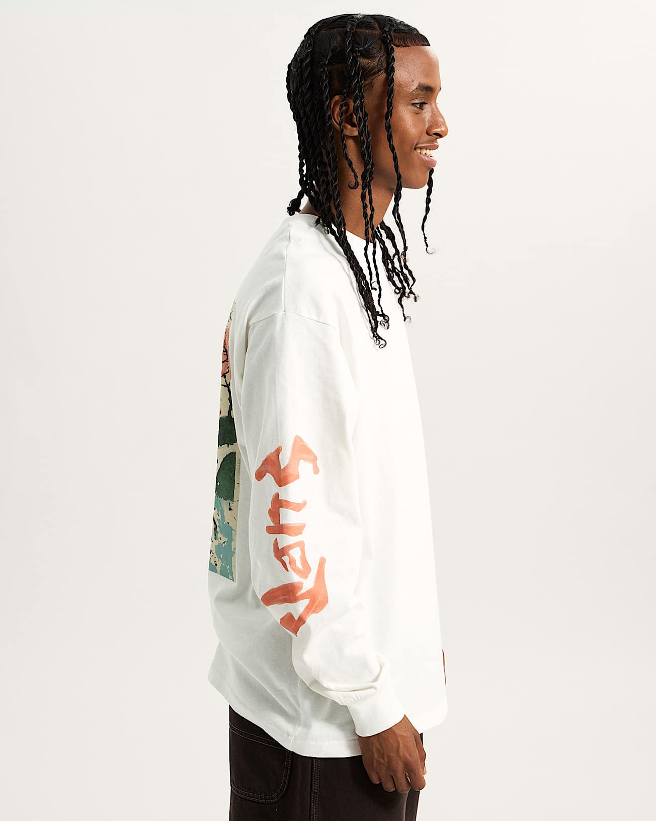 Raw Instinct Long Sleeve Polo in White| Vans CZ