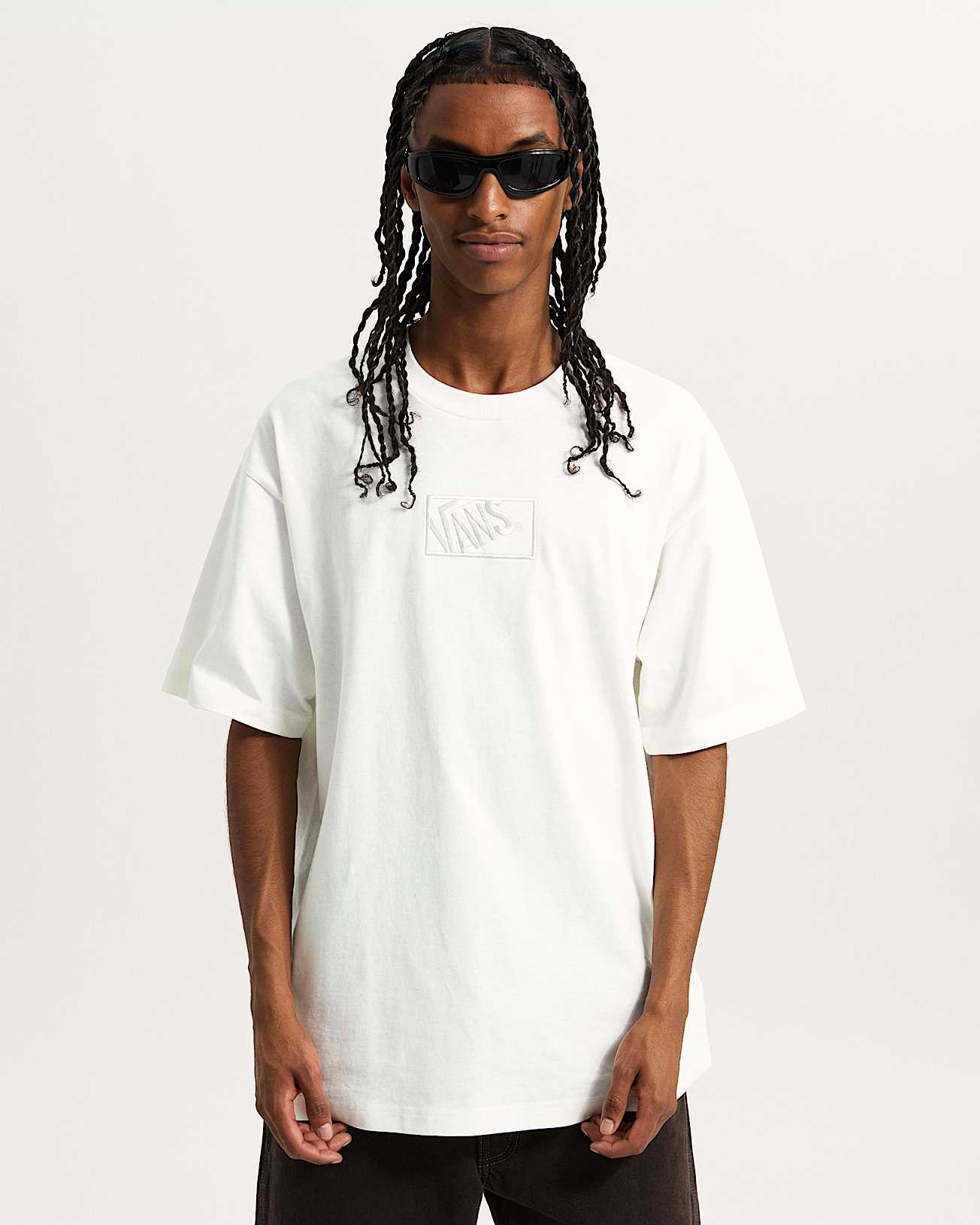Blocked Box Loose T-Shirt in White| Vans UK