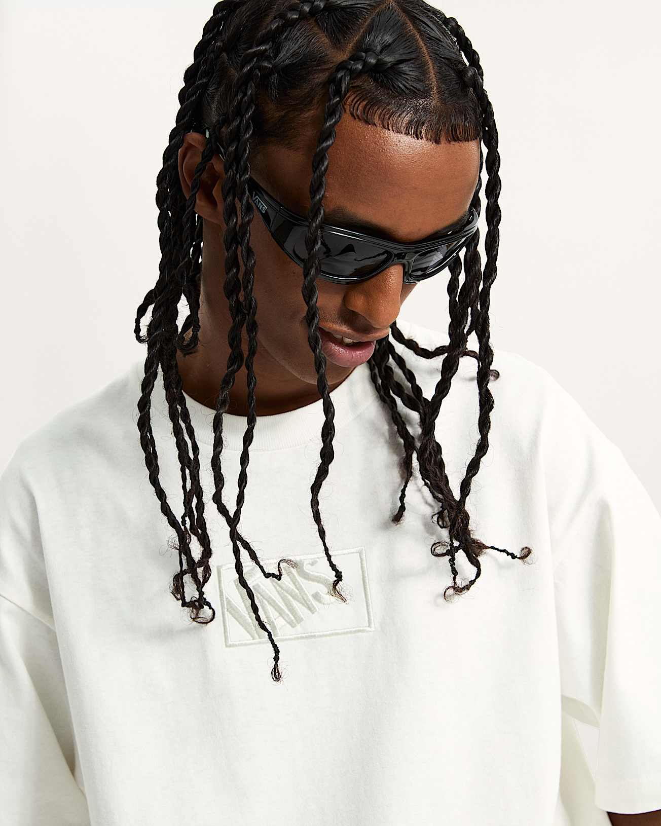 Blocked Box Loose T-Shirt in White| Vans UK