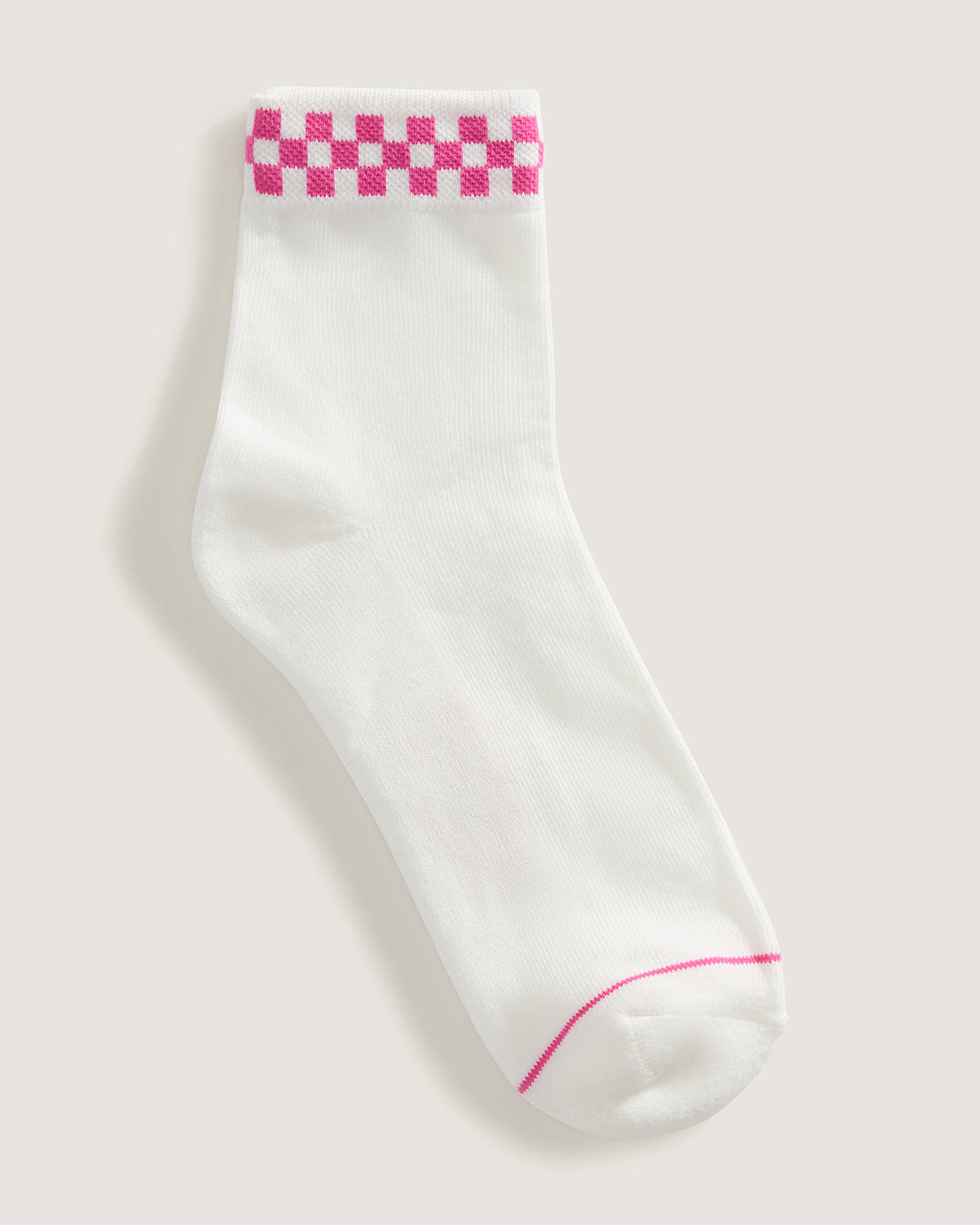 Peek-A-Check Half Crew Socks (1 pair) in Pink| Vans IE