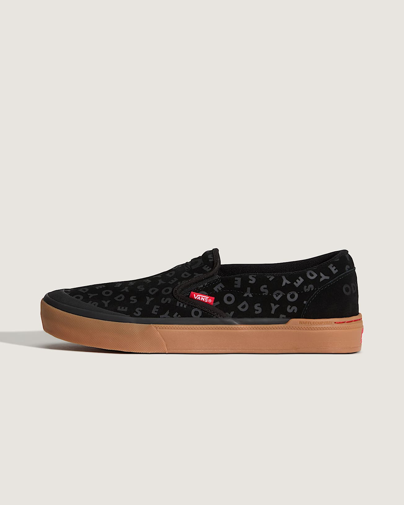 BMX Classic Slip-On Gum Shoes in Black/Red| Vans DK